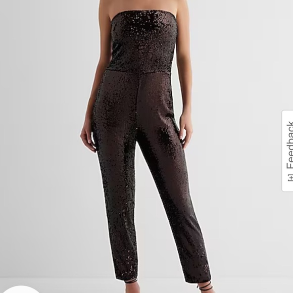 Express | Pants & Jumpsuits | Express Sequin Strapless Straight Leg ...